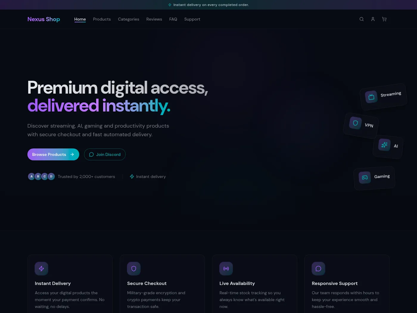 Nexus Shop Ecommerce
