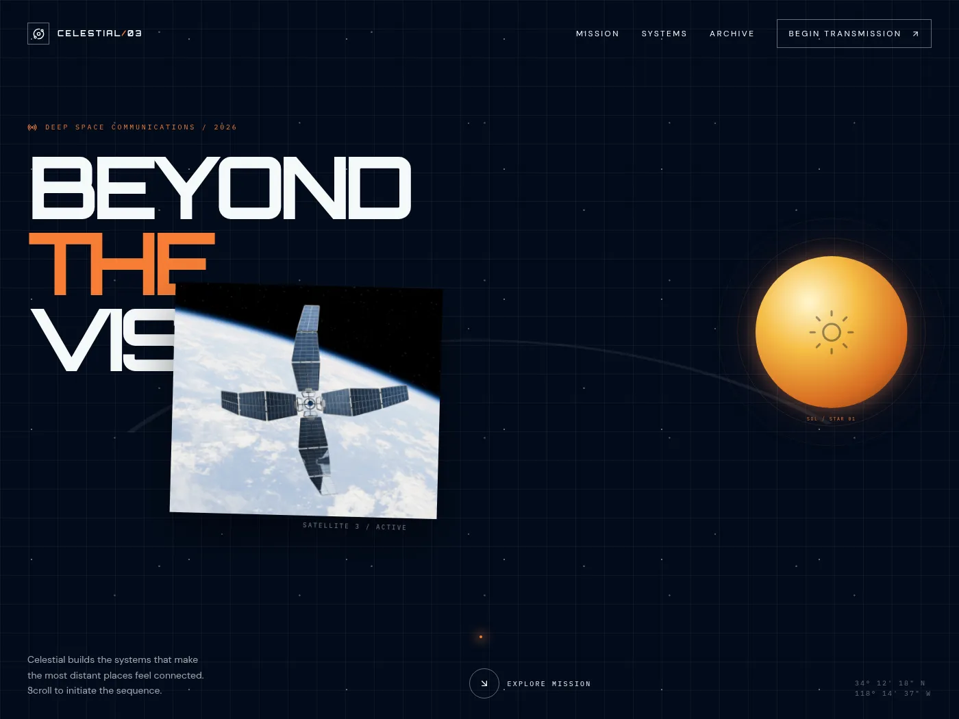Celestial Landing Page
