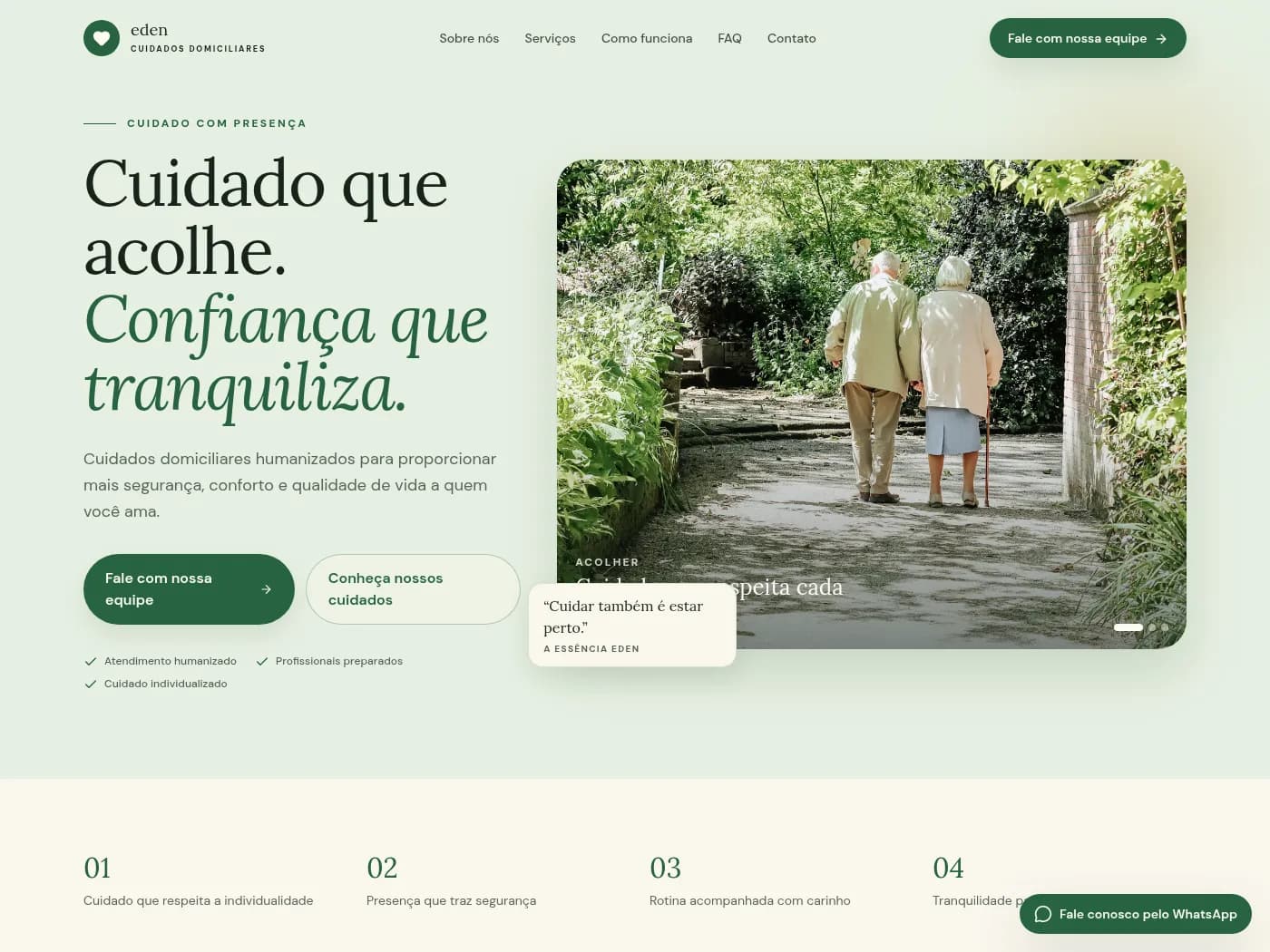 Eden Cuidados Domiciliares Site