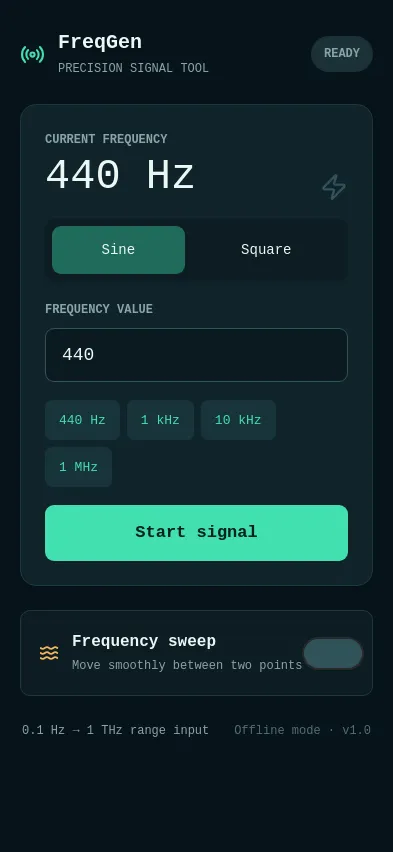 FreqGen Android App