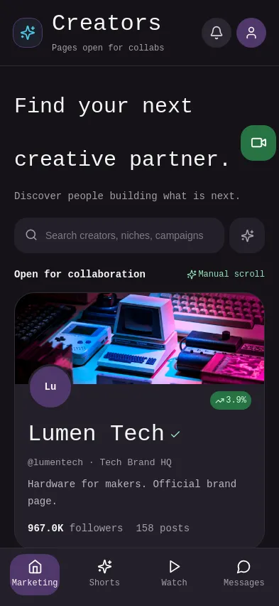 CreatorHub Mobile
