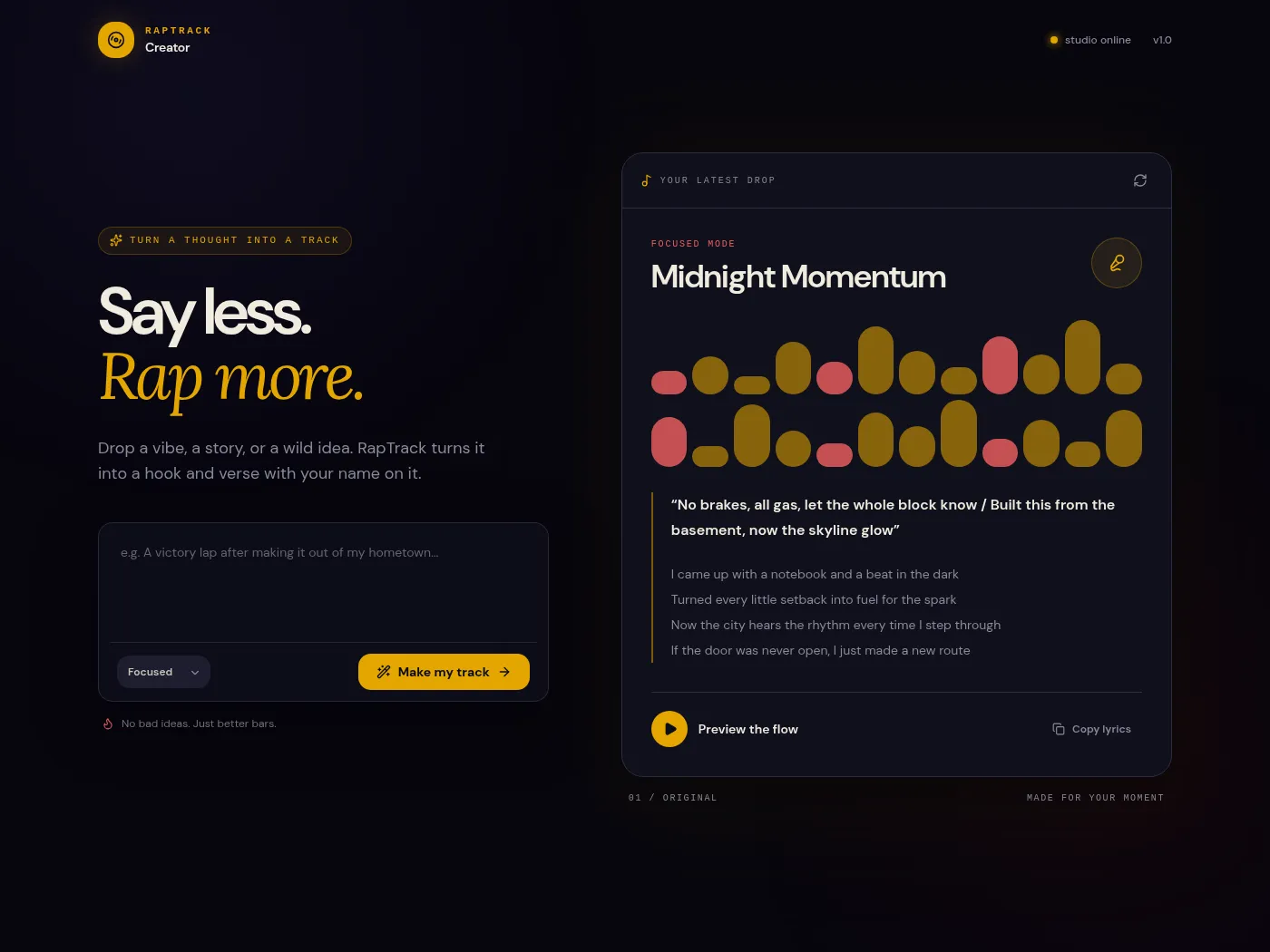 RapTrack Creator