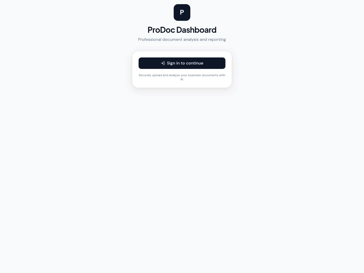 ProDoc Dashboard