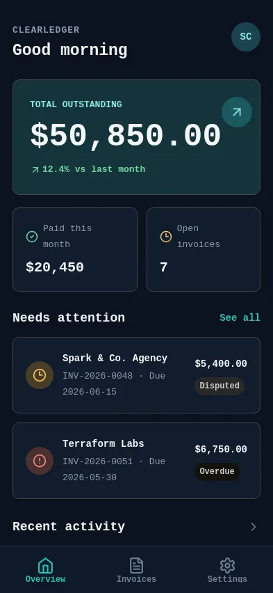 ClearLedger Mobile