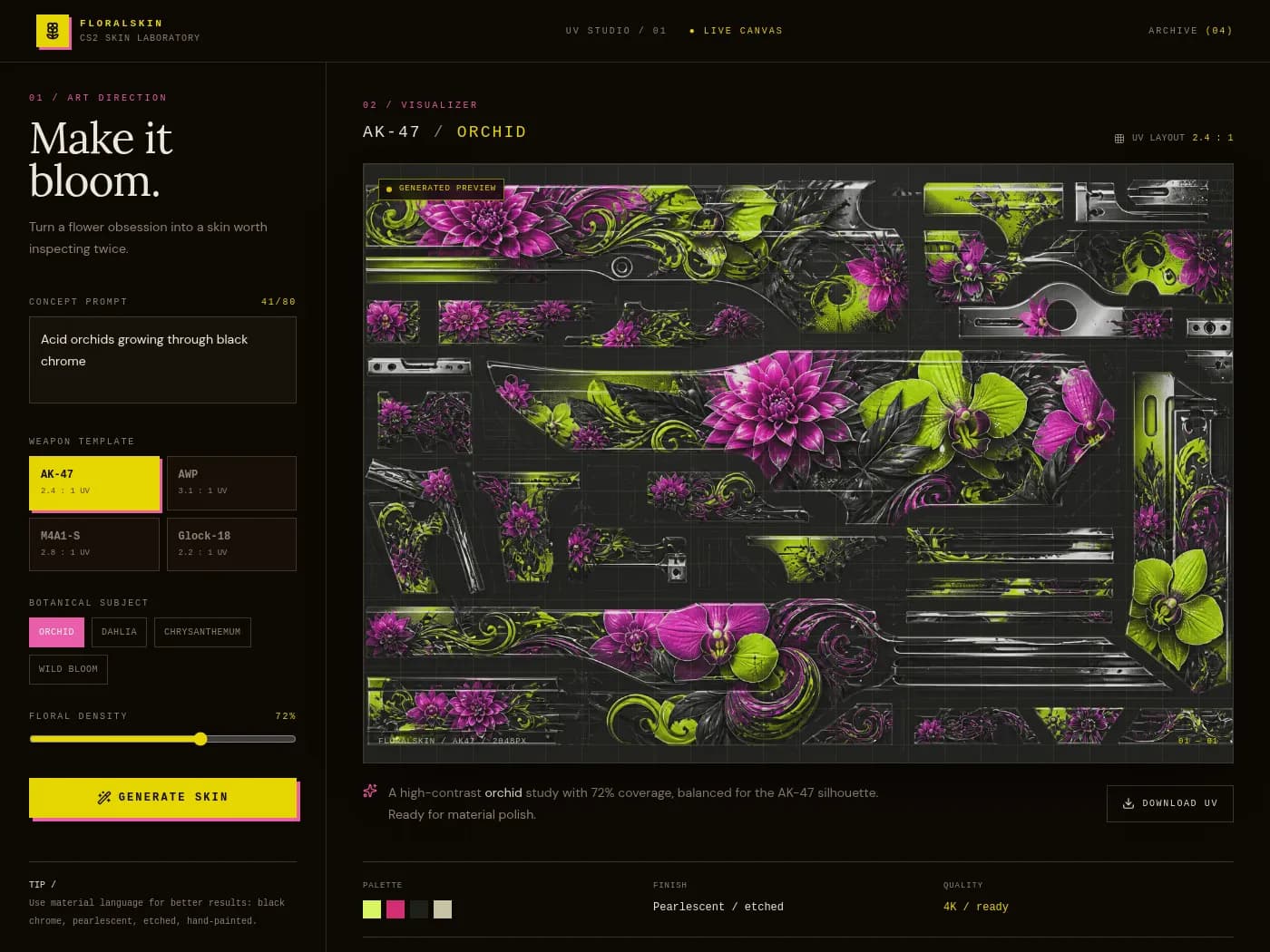FloralSkin Generator