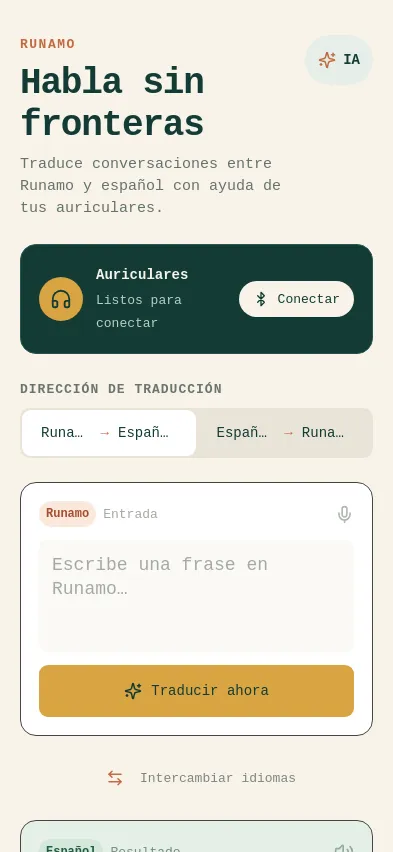 Runamo Translator App