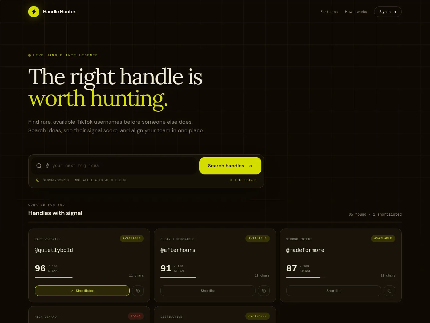 TikTok Handle Hunter