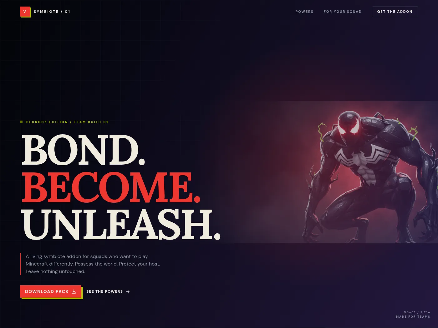 Venom Symbiote Addon