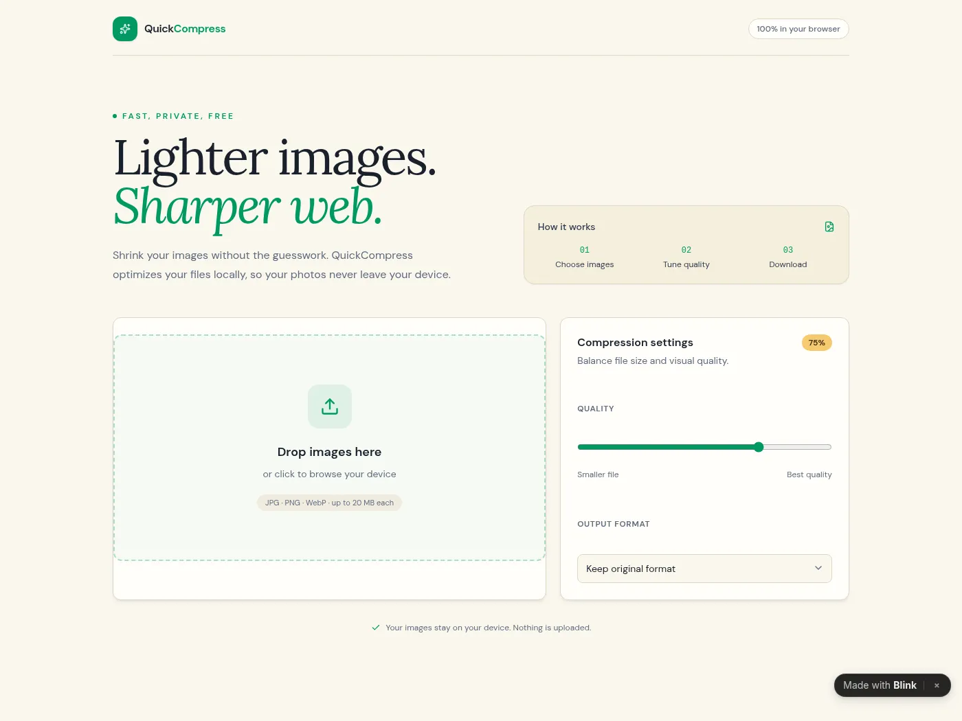 QuickCompress Tool