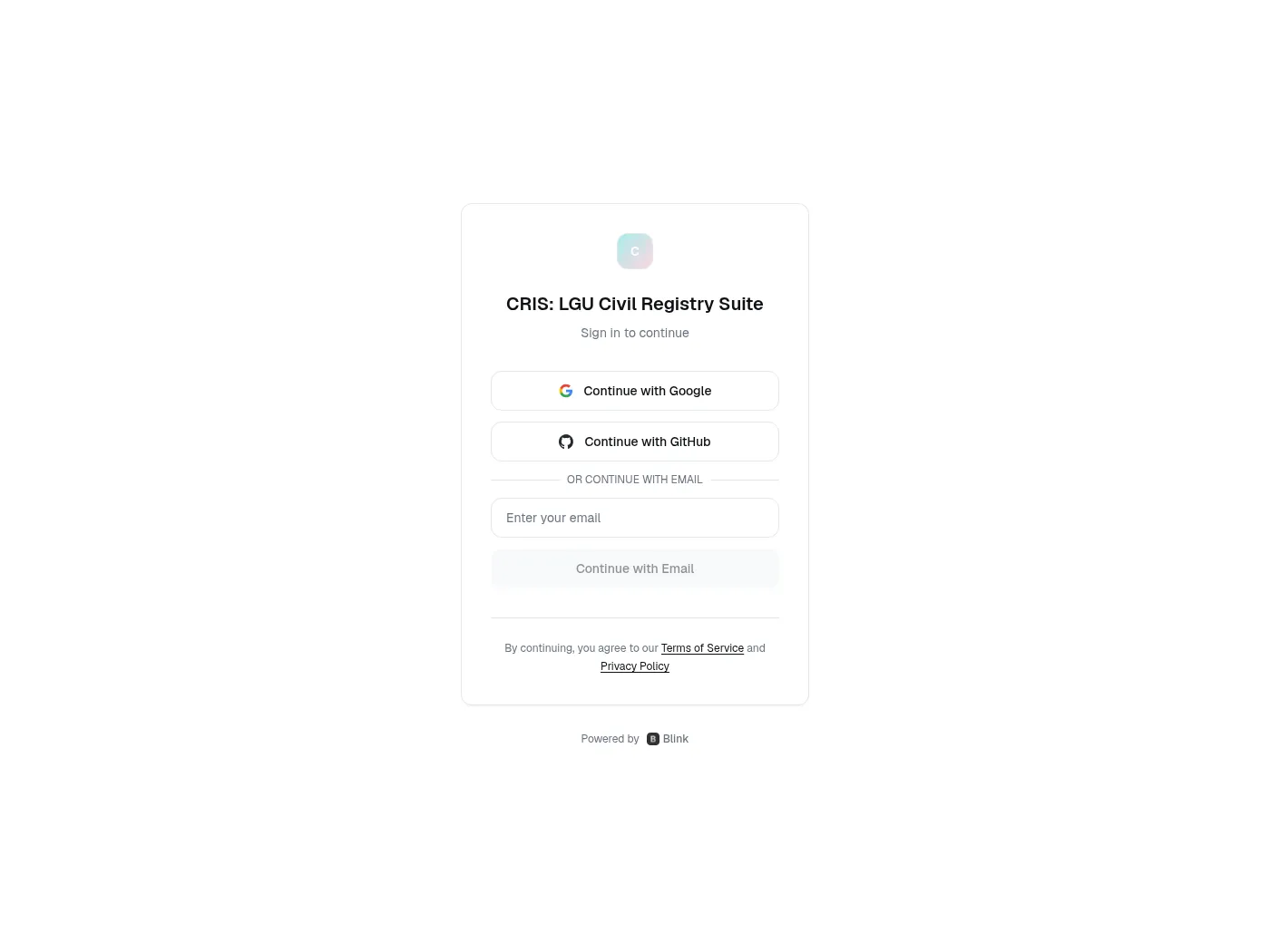 CRIS: LGU Civil Registry Suite