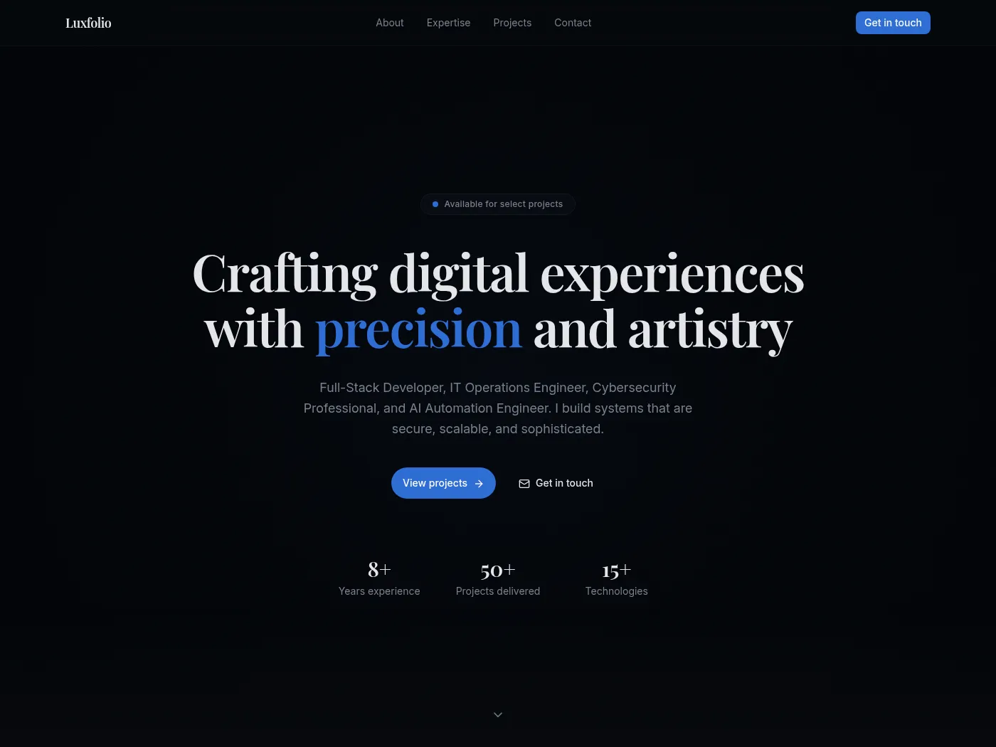 Luxfolio Web Portfolio