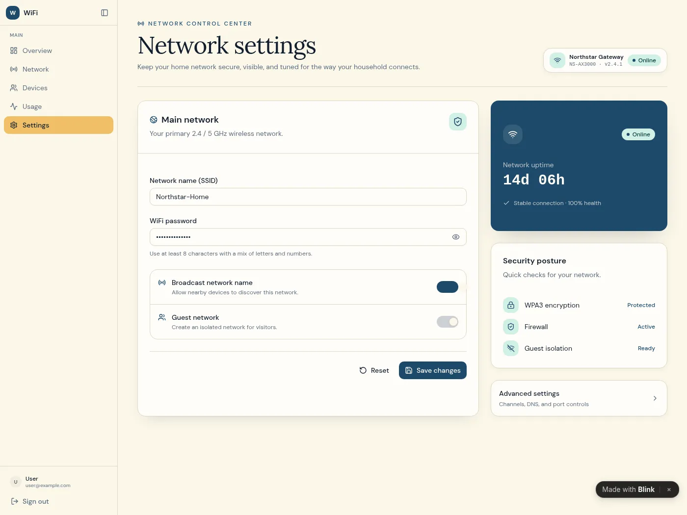 WiFi Admin Console
