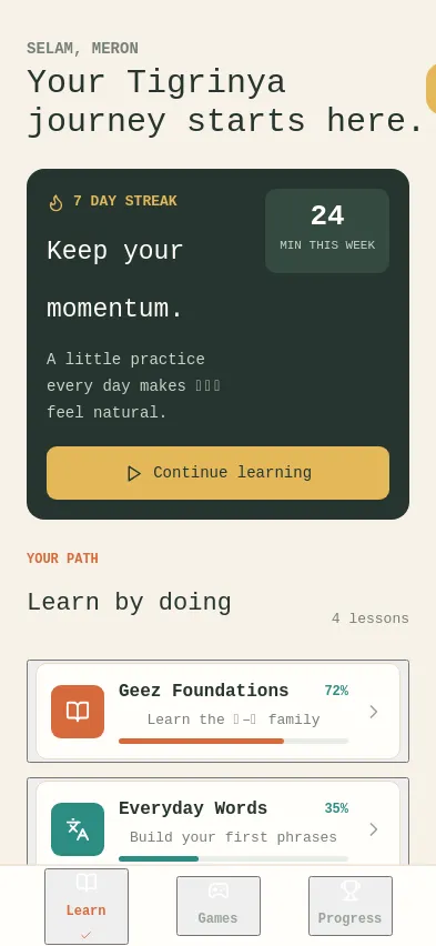 Geez Tigrinya Mastery