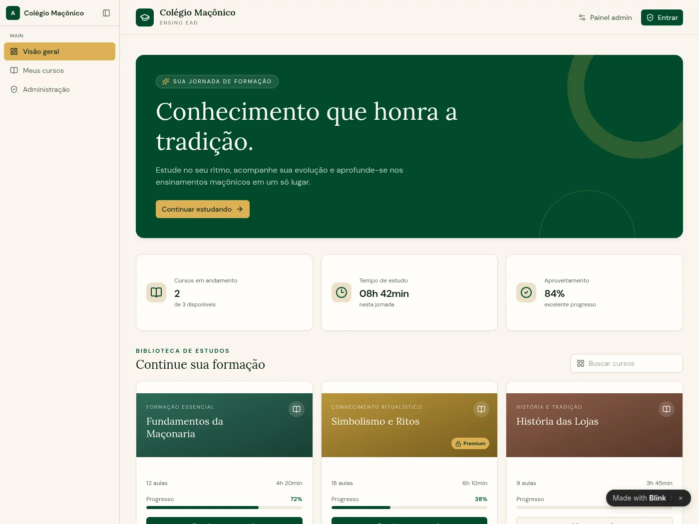 Maçonaria EAD Plataforma