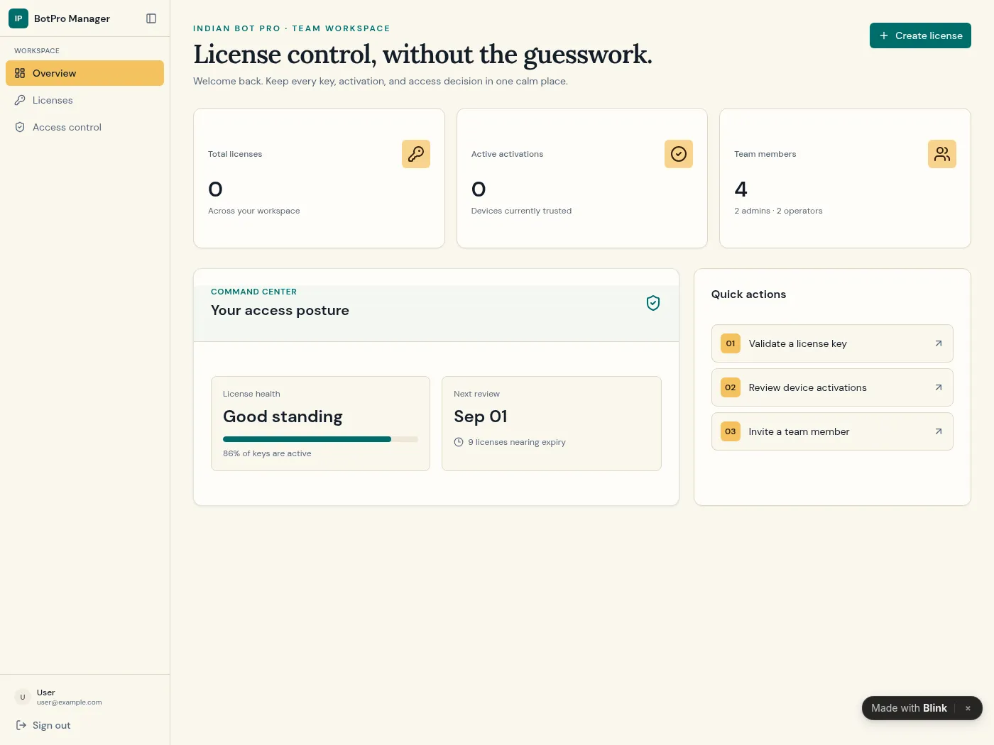 BotPro License Manager