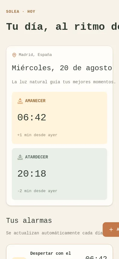 Sunrise Sunset Alarm