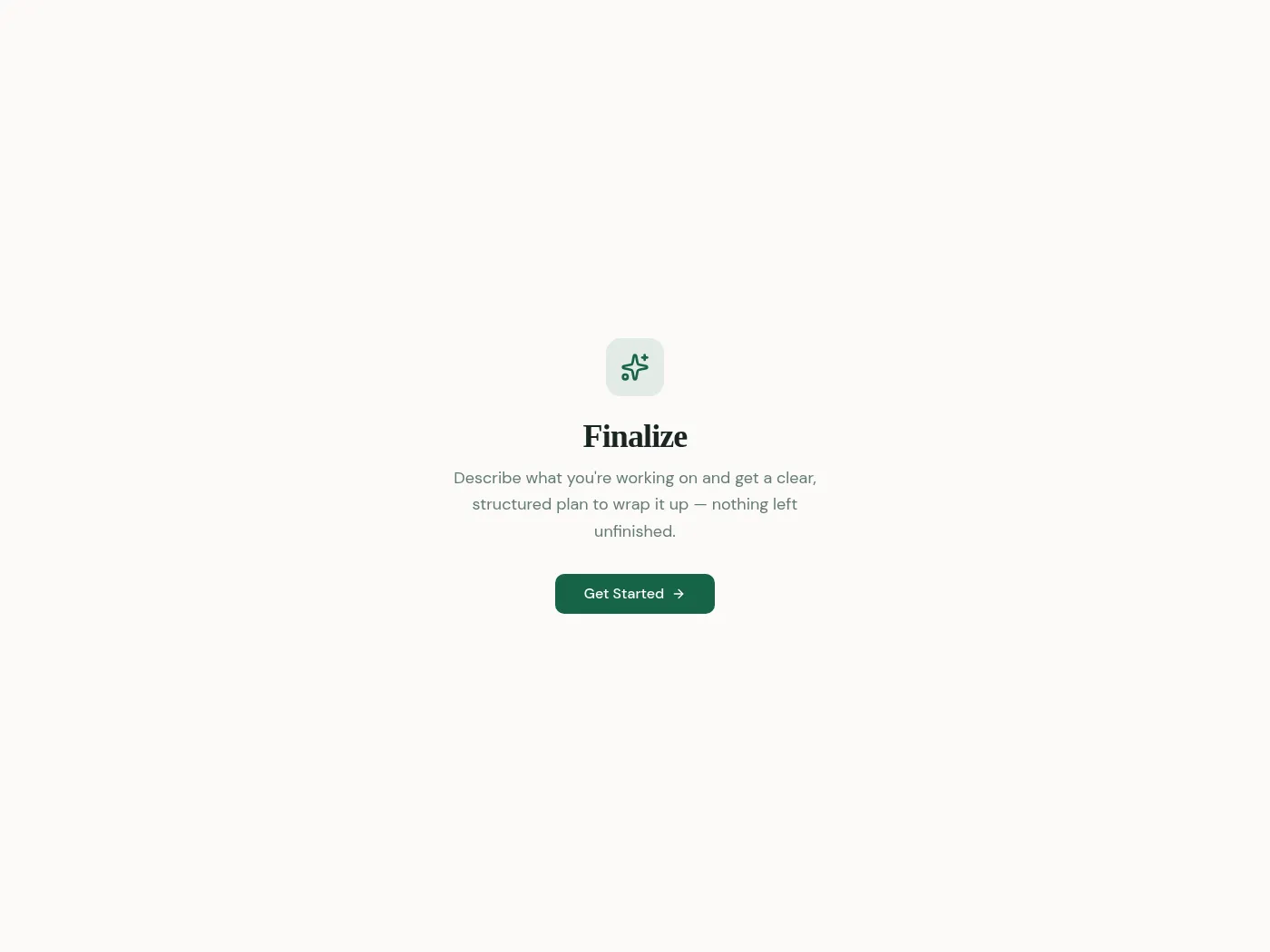 Finalize Assistant
