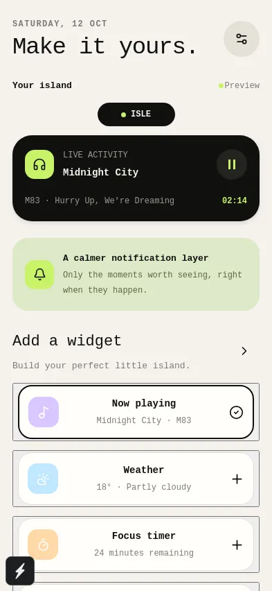 Dynamic Widget Island