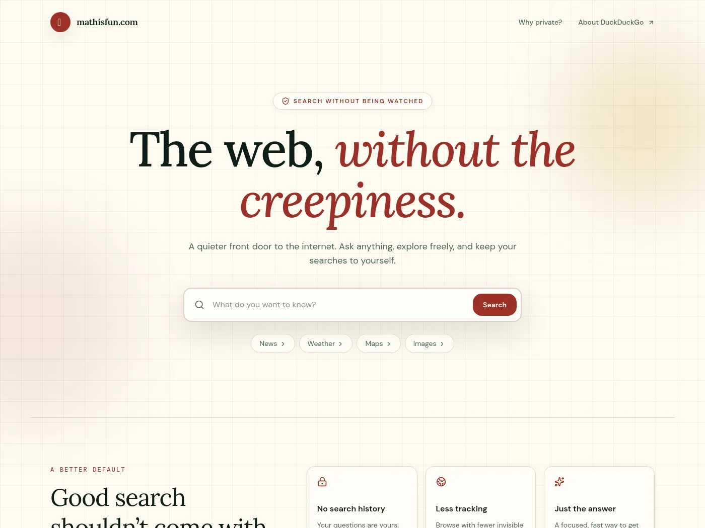 DuckDuckGo Web Portal