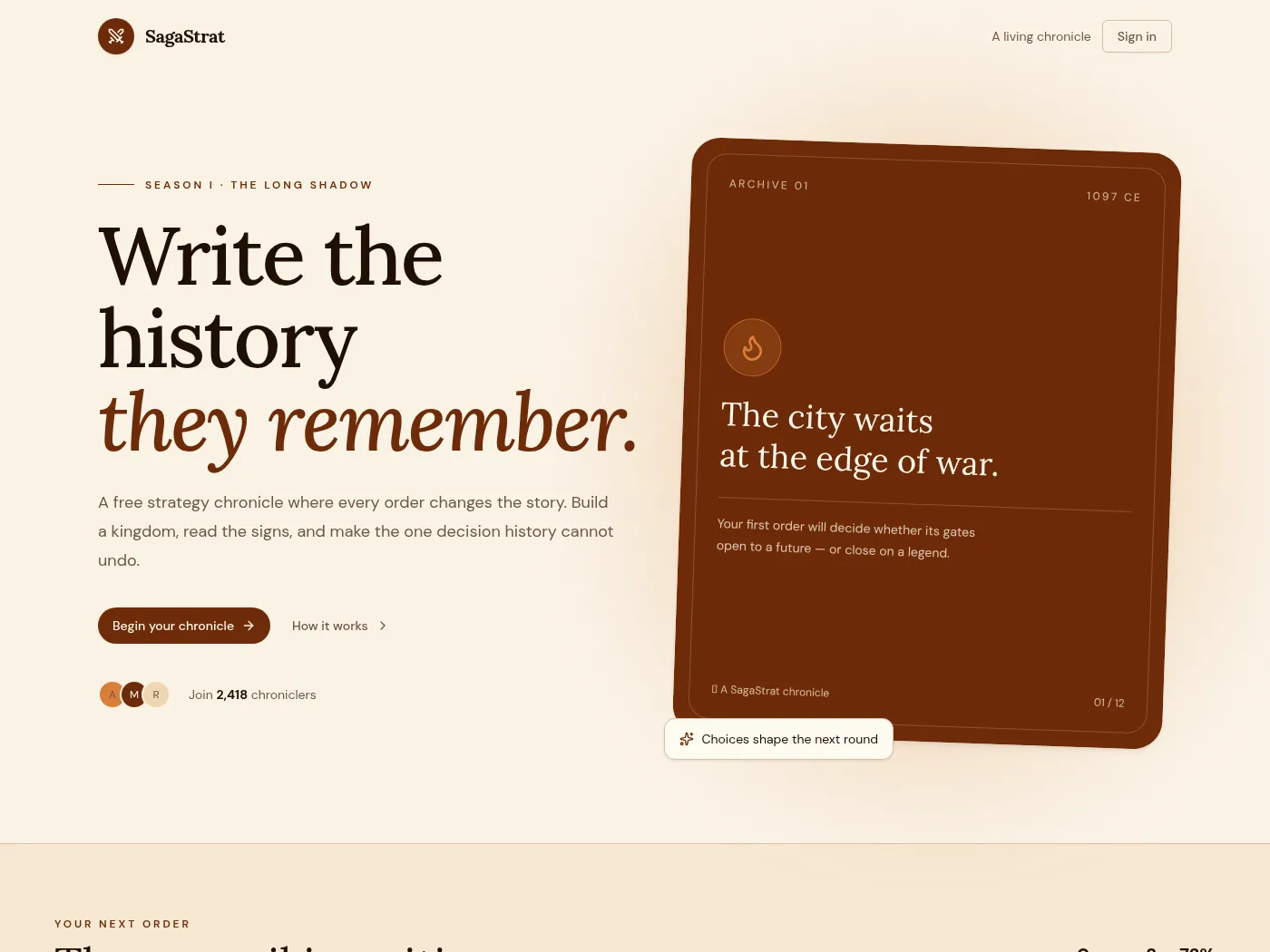 SagaStrat: Historical Strategy