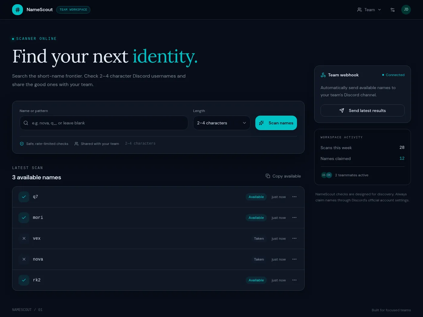 Discord Username Scanner