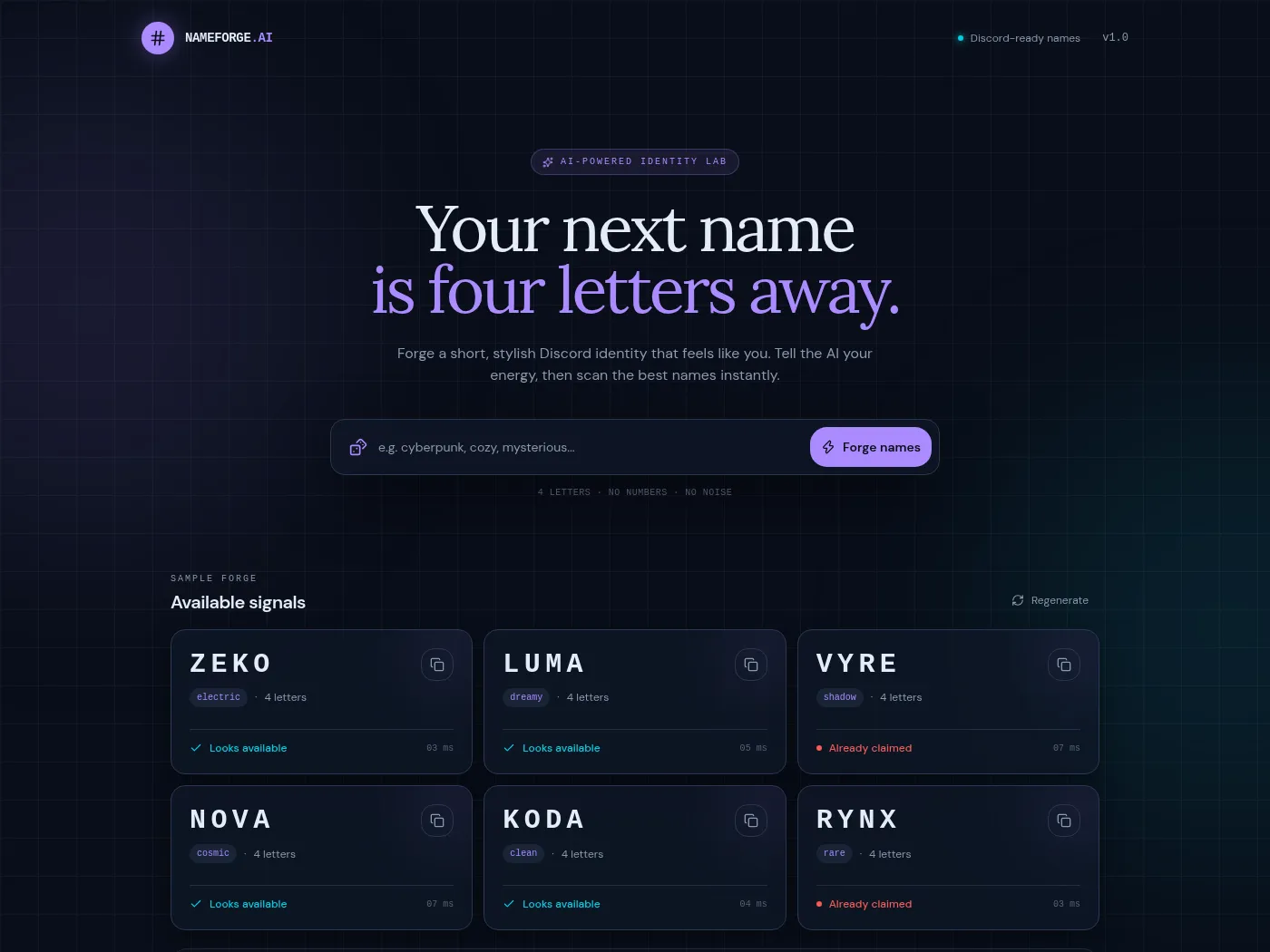 Discord NameGen AI