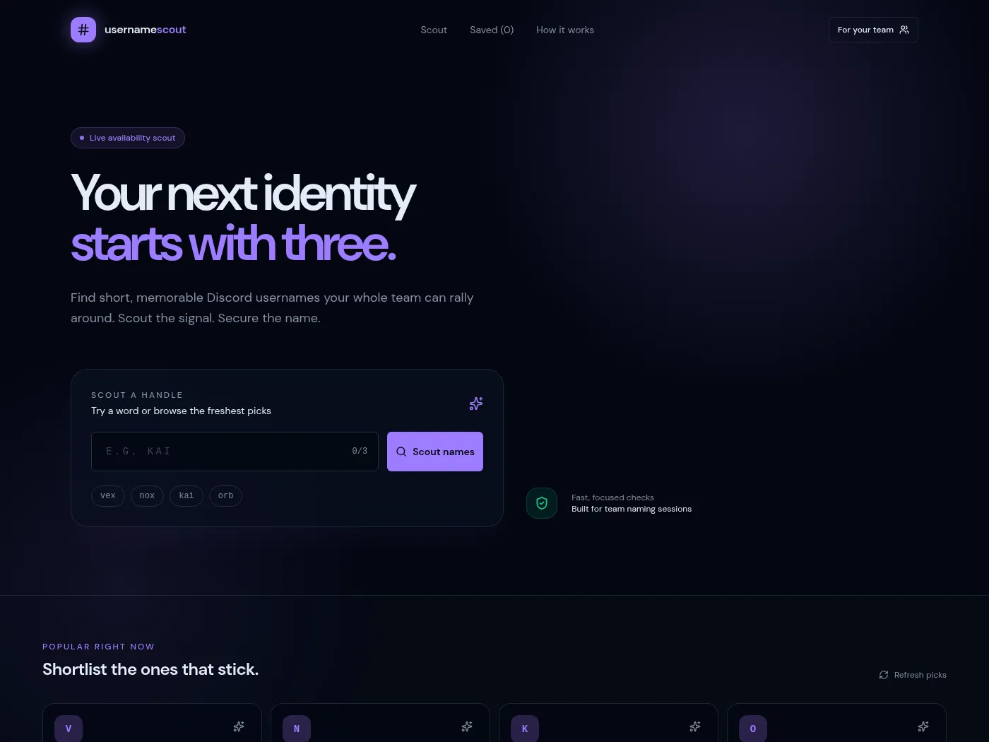 Discord Username Scout