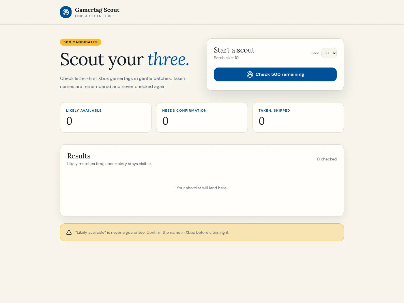 Gamertag Scout