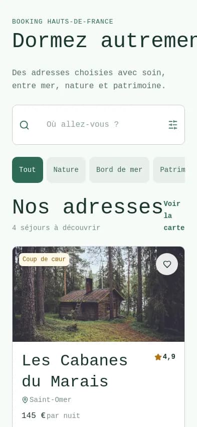 Booking Hauts-de-France App
