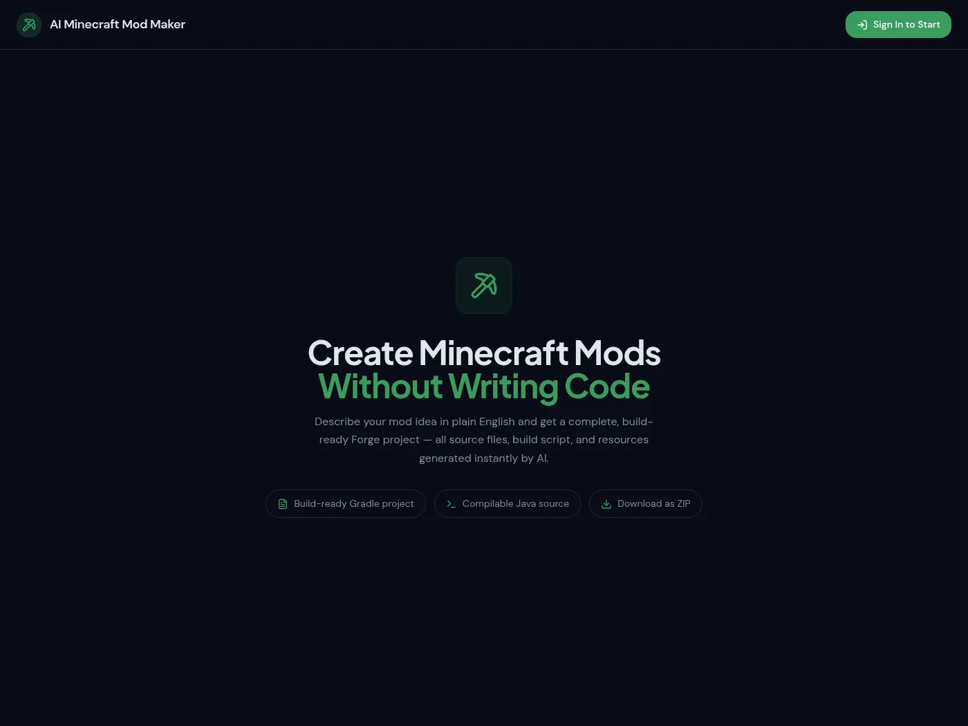 AI Minecraft Mod Maker