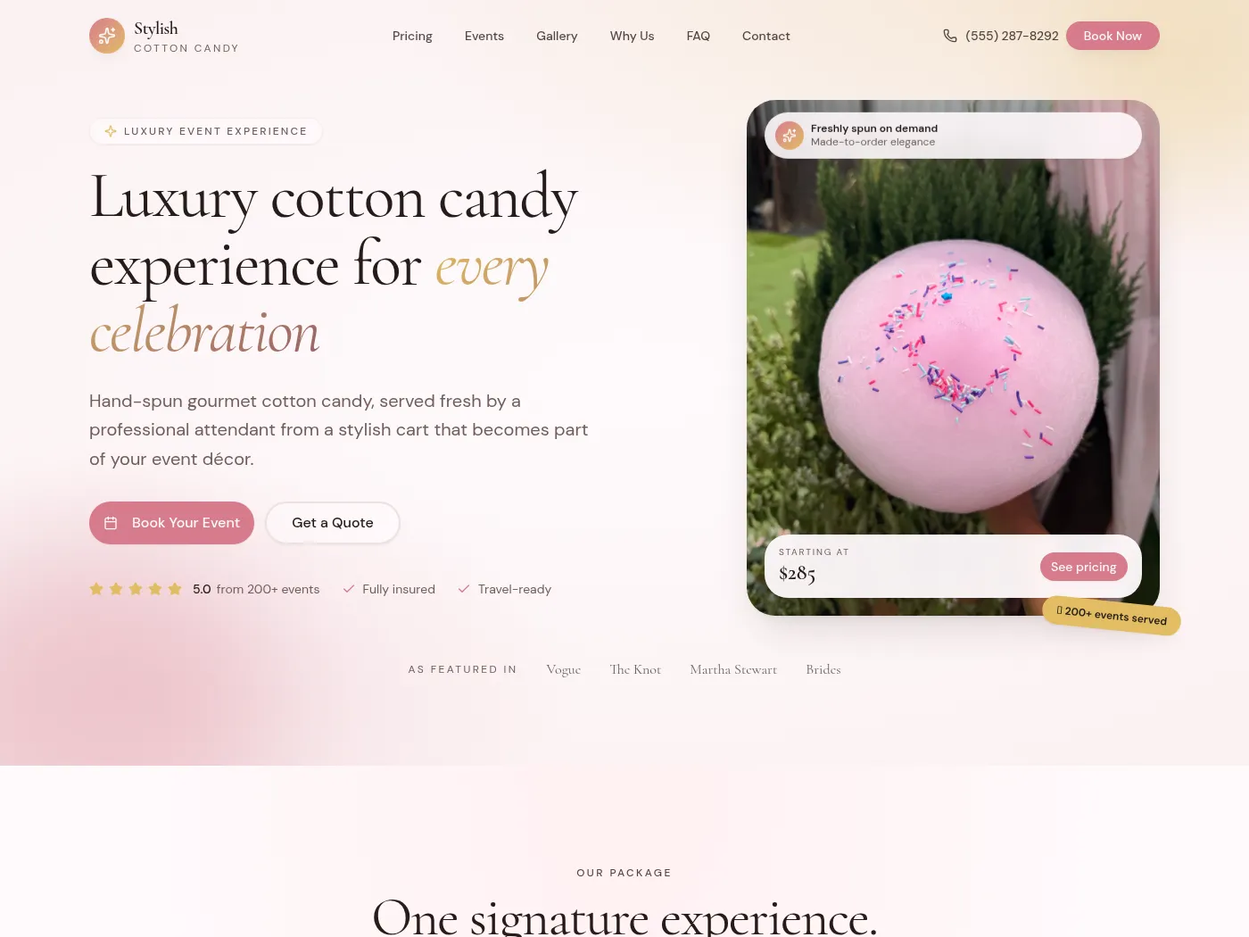 Stylish Cotton Candy Web
