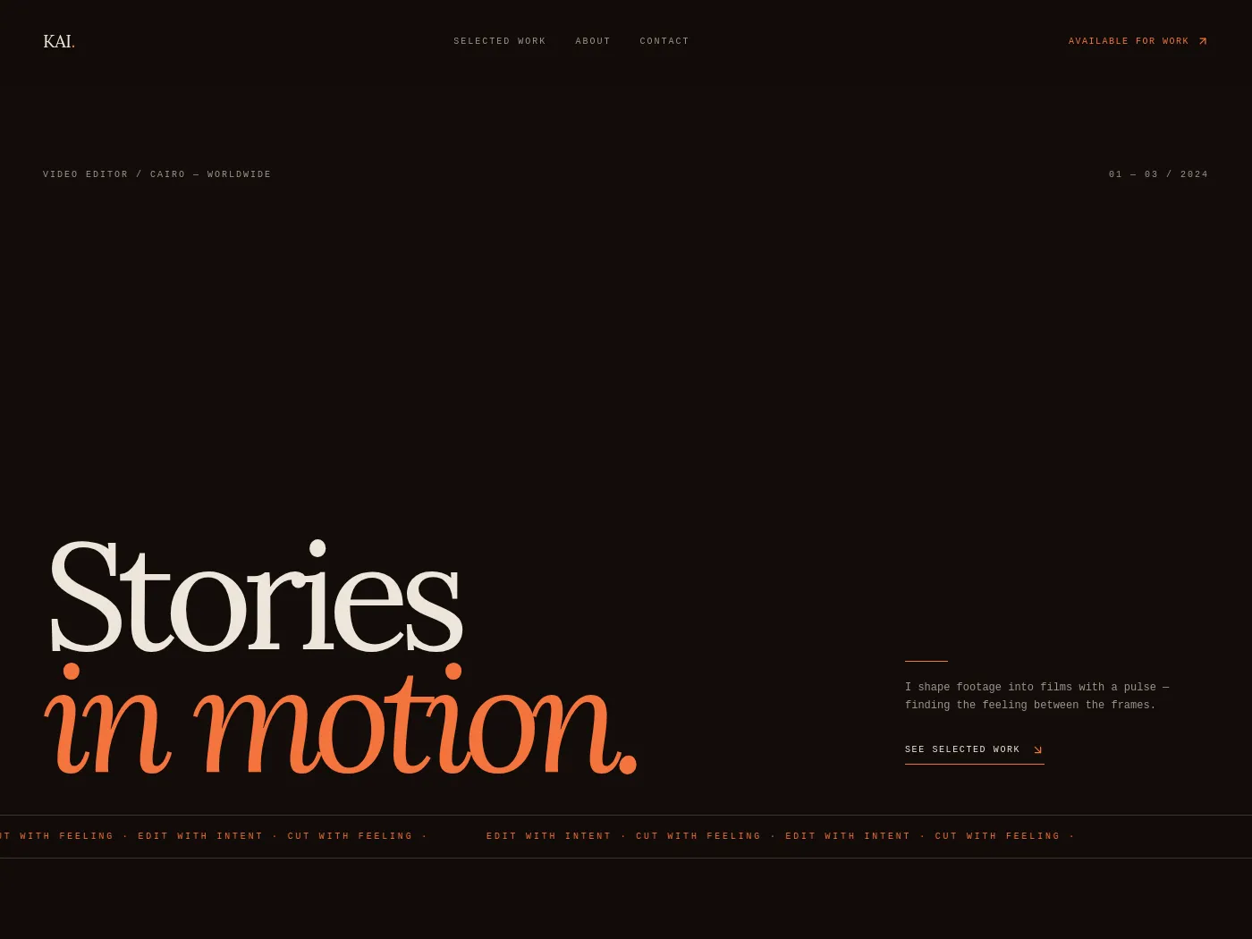 Editor Portfolio Site