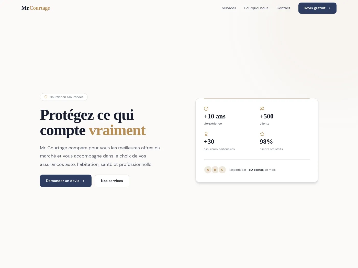 Mr. Courtage Assurance Site