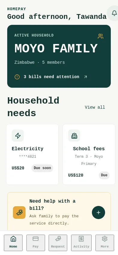 HomePay Family Finance App