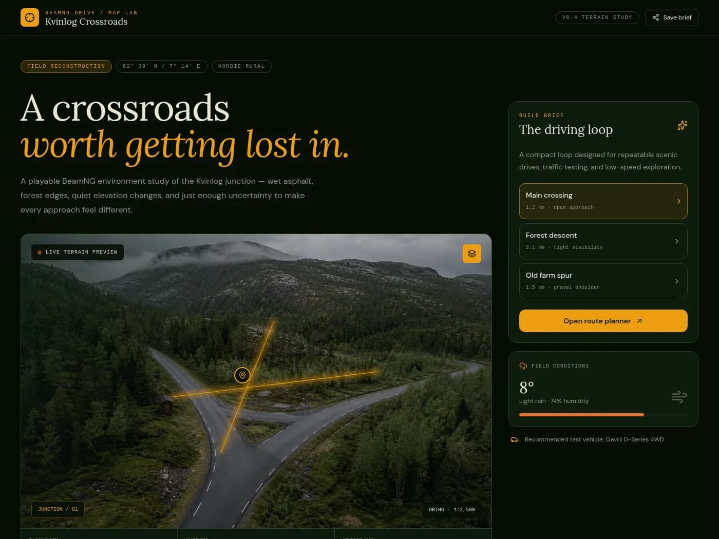 Kvinlog Crossroads Map