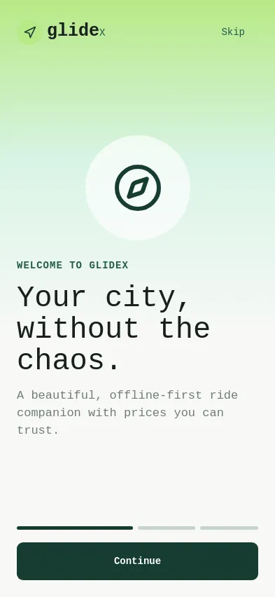 GlideX: Premium Ride App