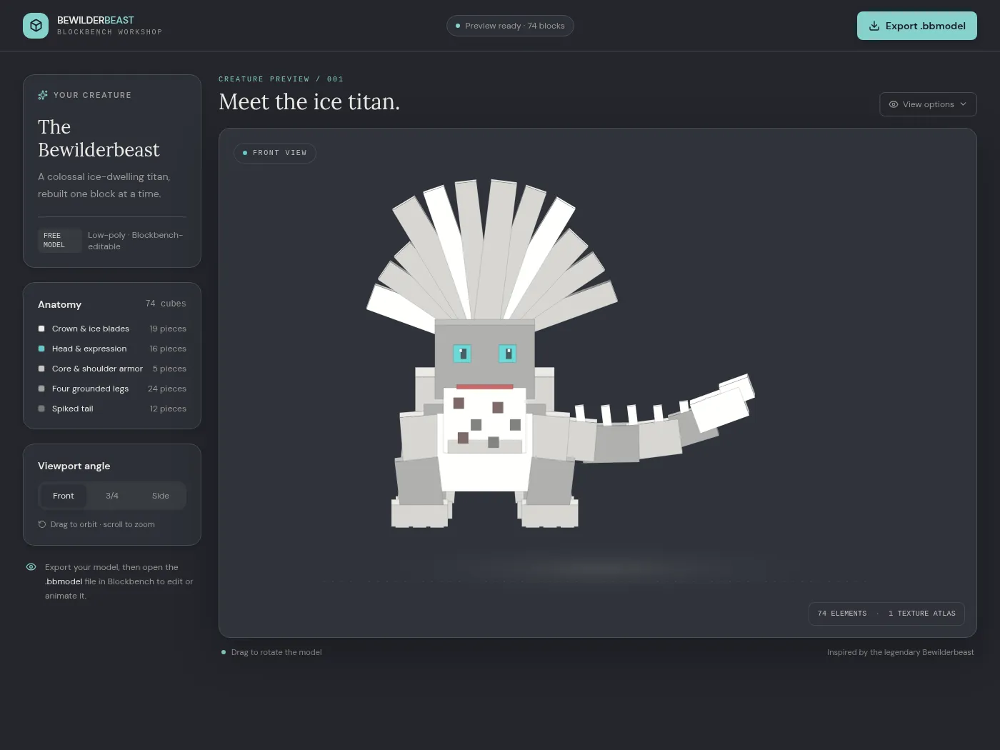 Bewilderbeast Model Maker