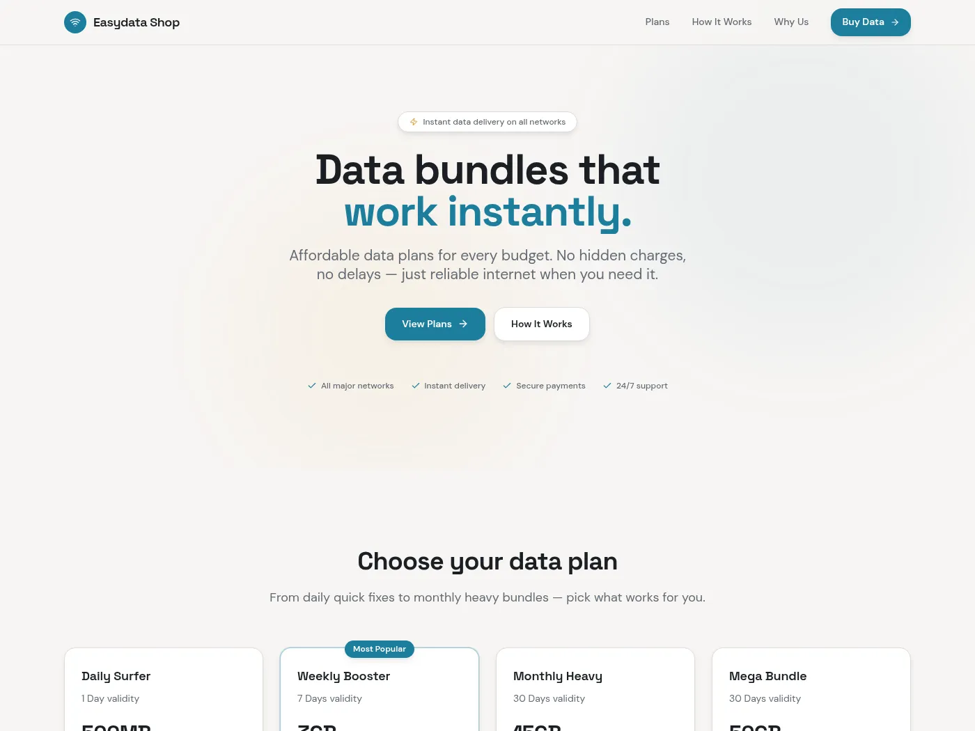 Easydata Shop Website