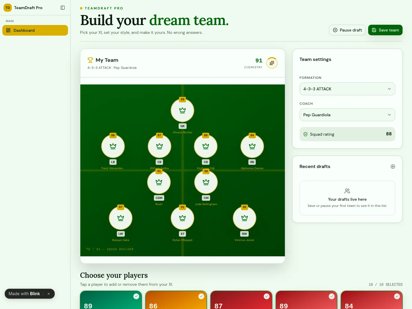 TeamDraft Pro
