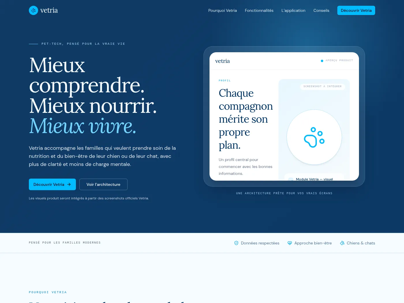 Vetria Premium Landing
