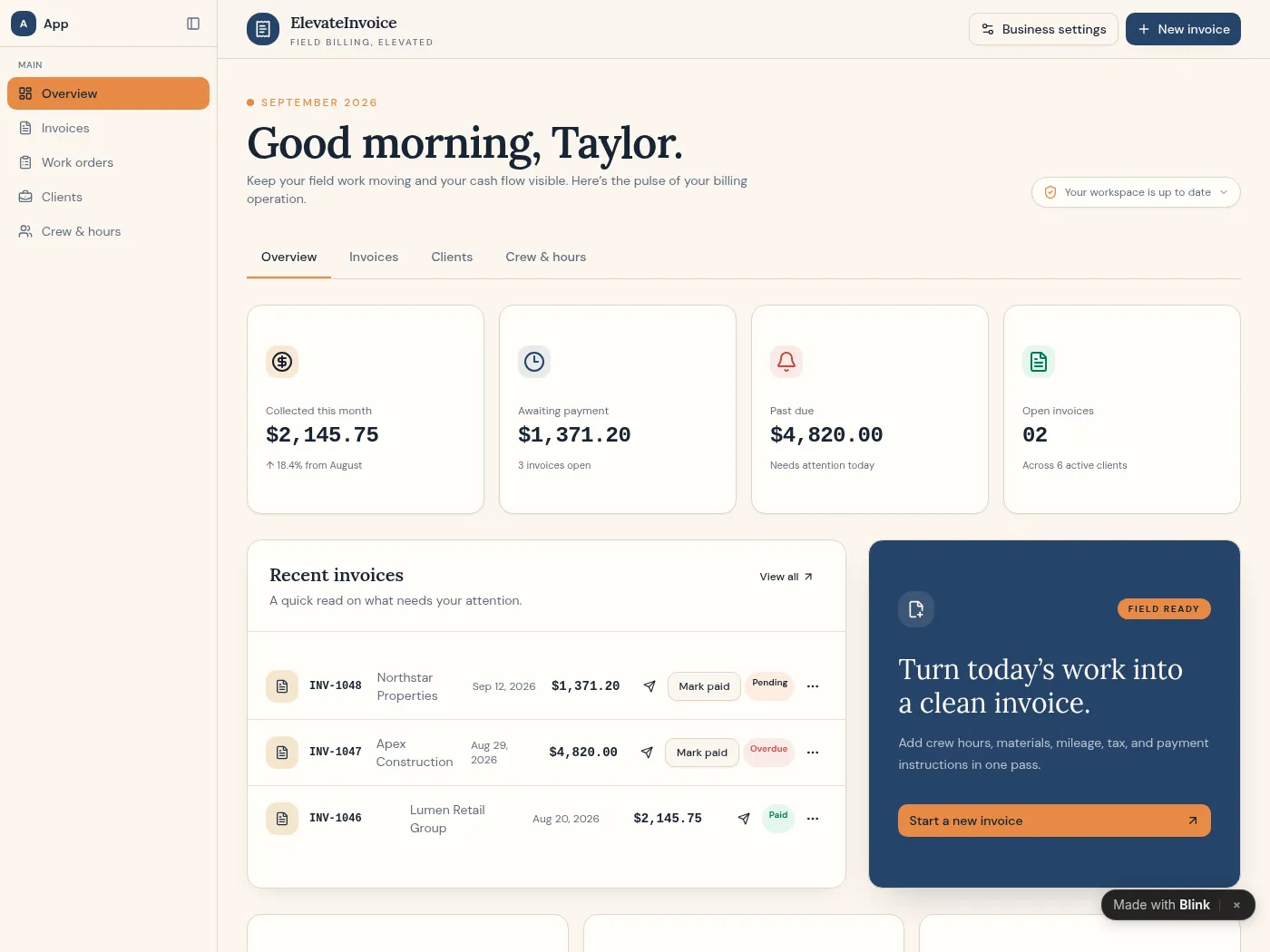 ElevateInvoice Pro