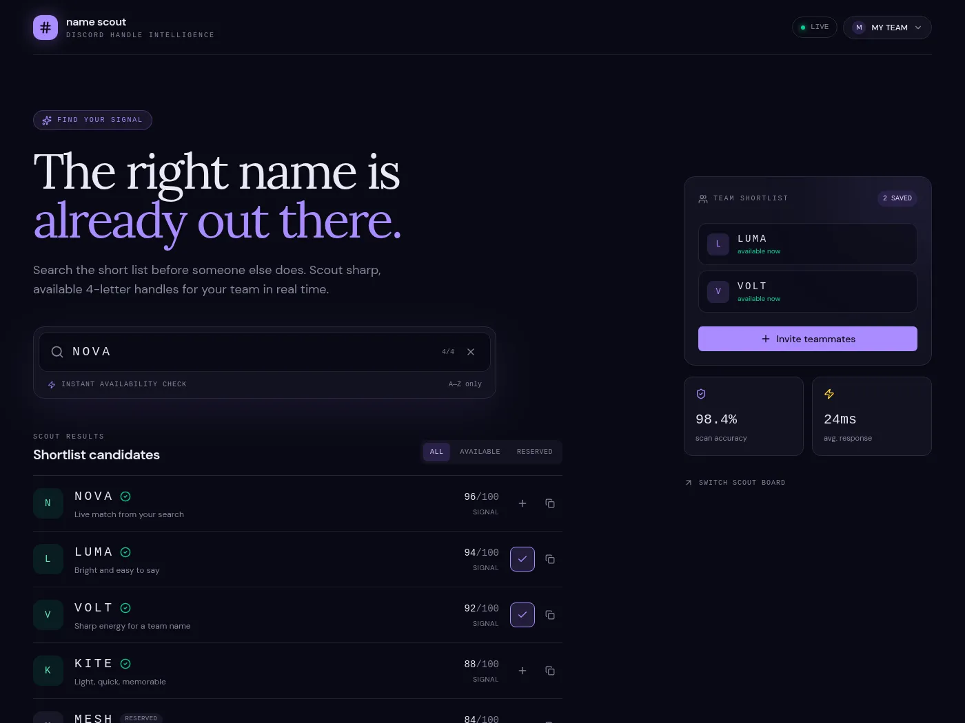 Discord Name Scout