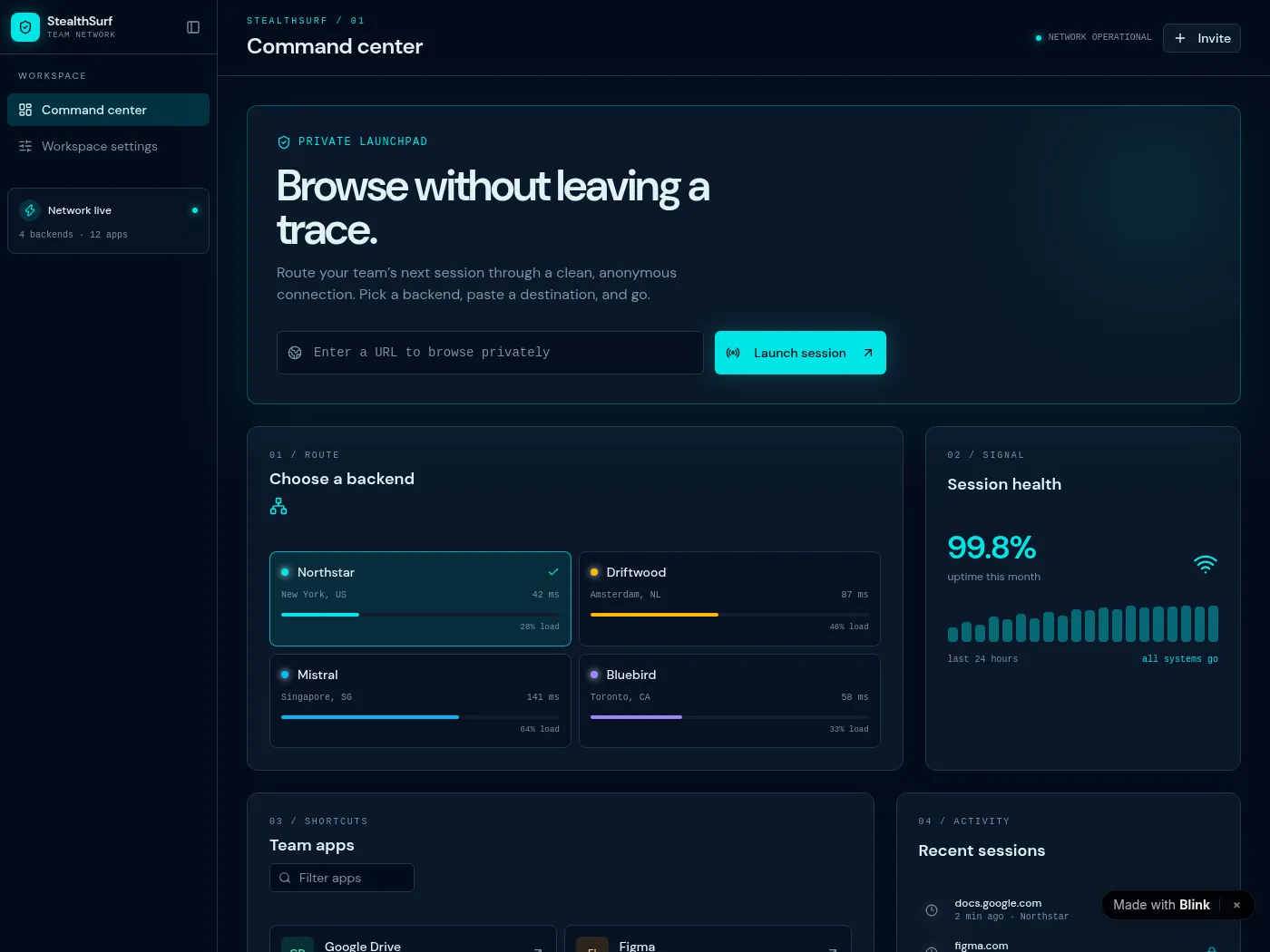 StealthSurf Dashboard