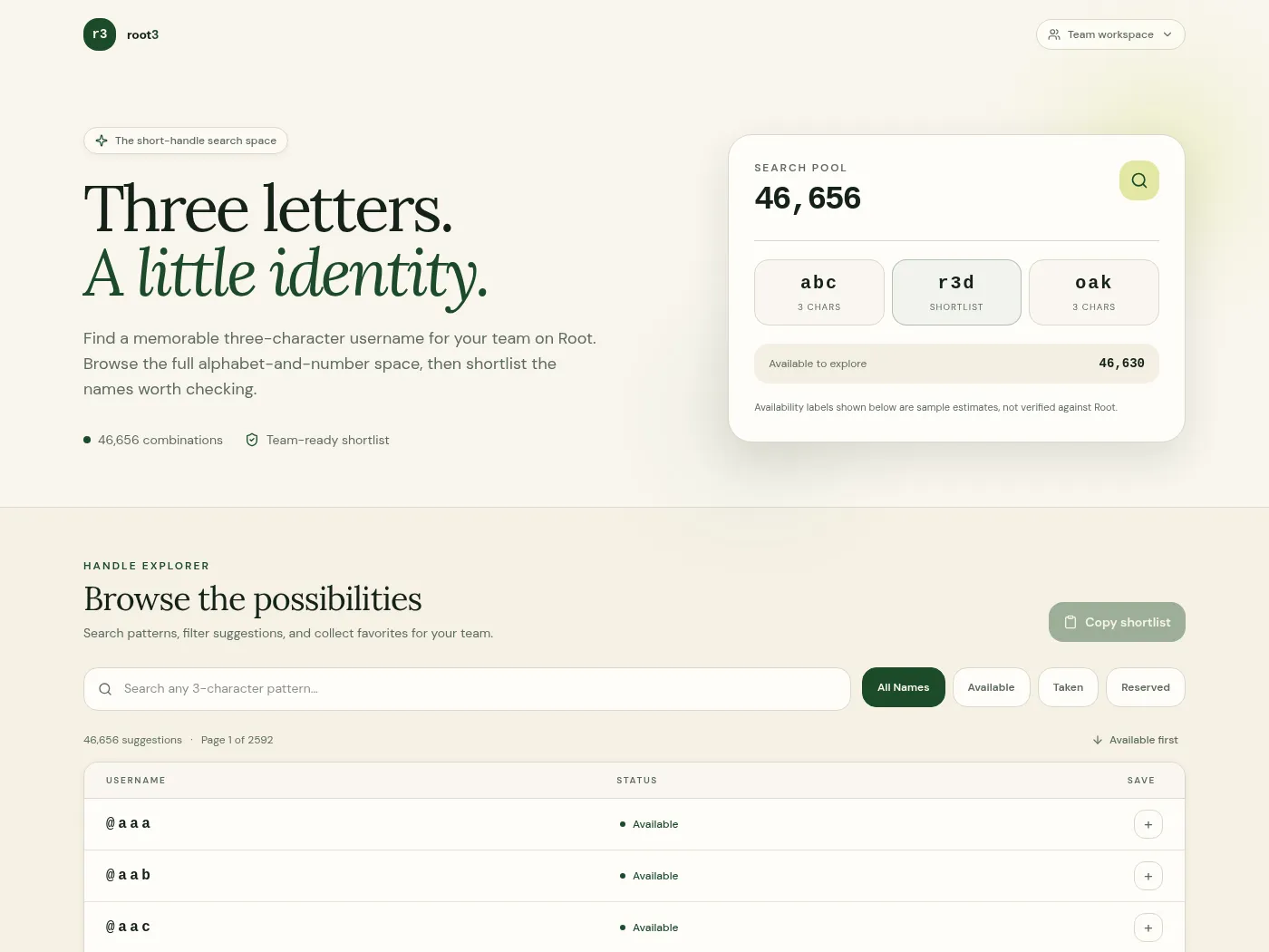 Root3 Username Checker