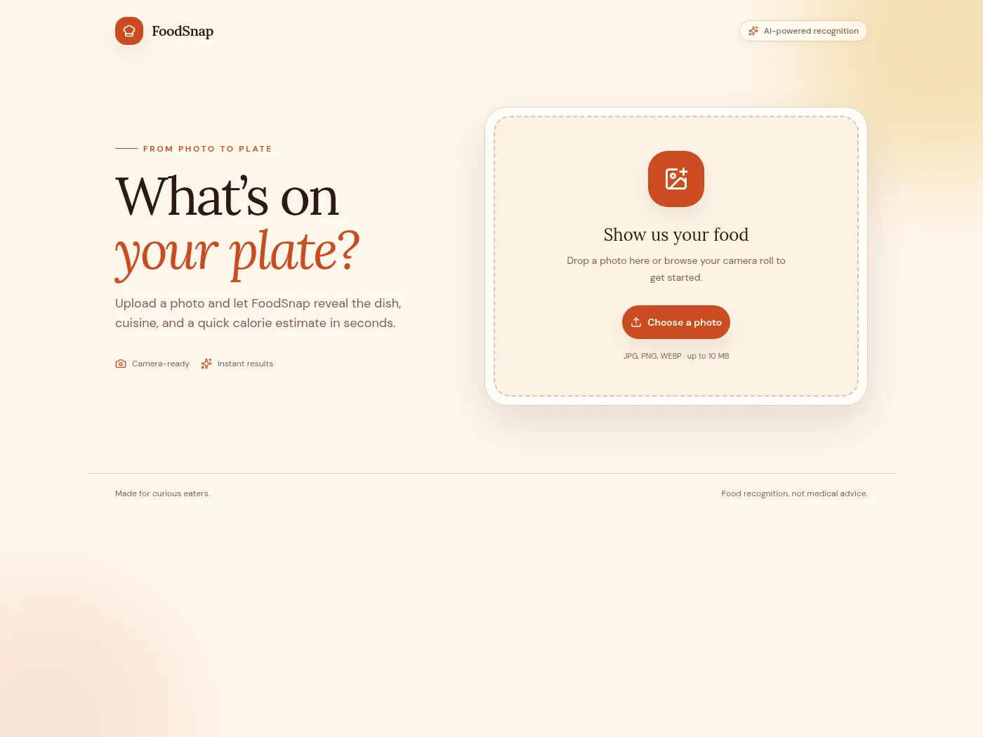 FoodSnap Recognizer