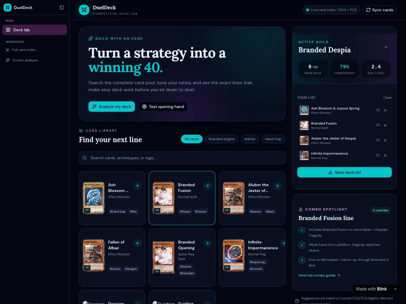DuelDeck Builder