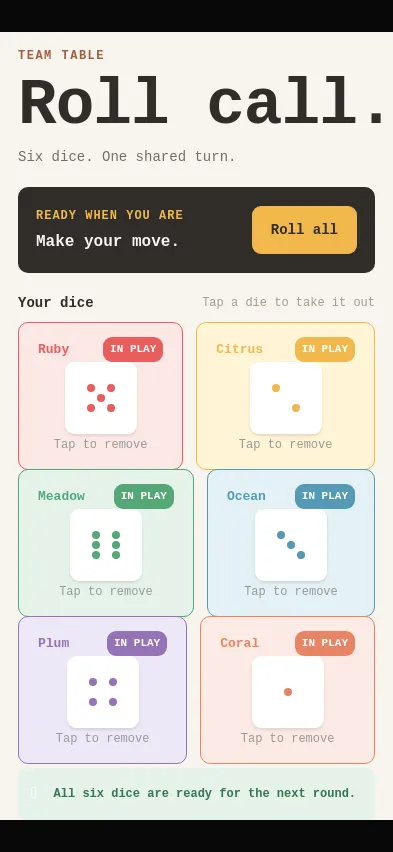 Team Dice Roller