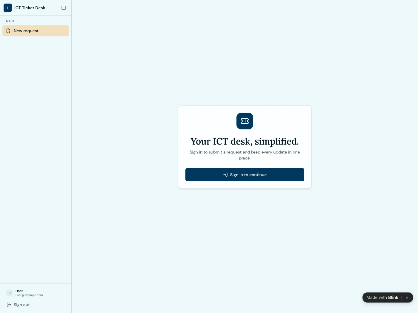 ICT Ticket Desk