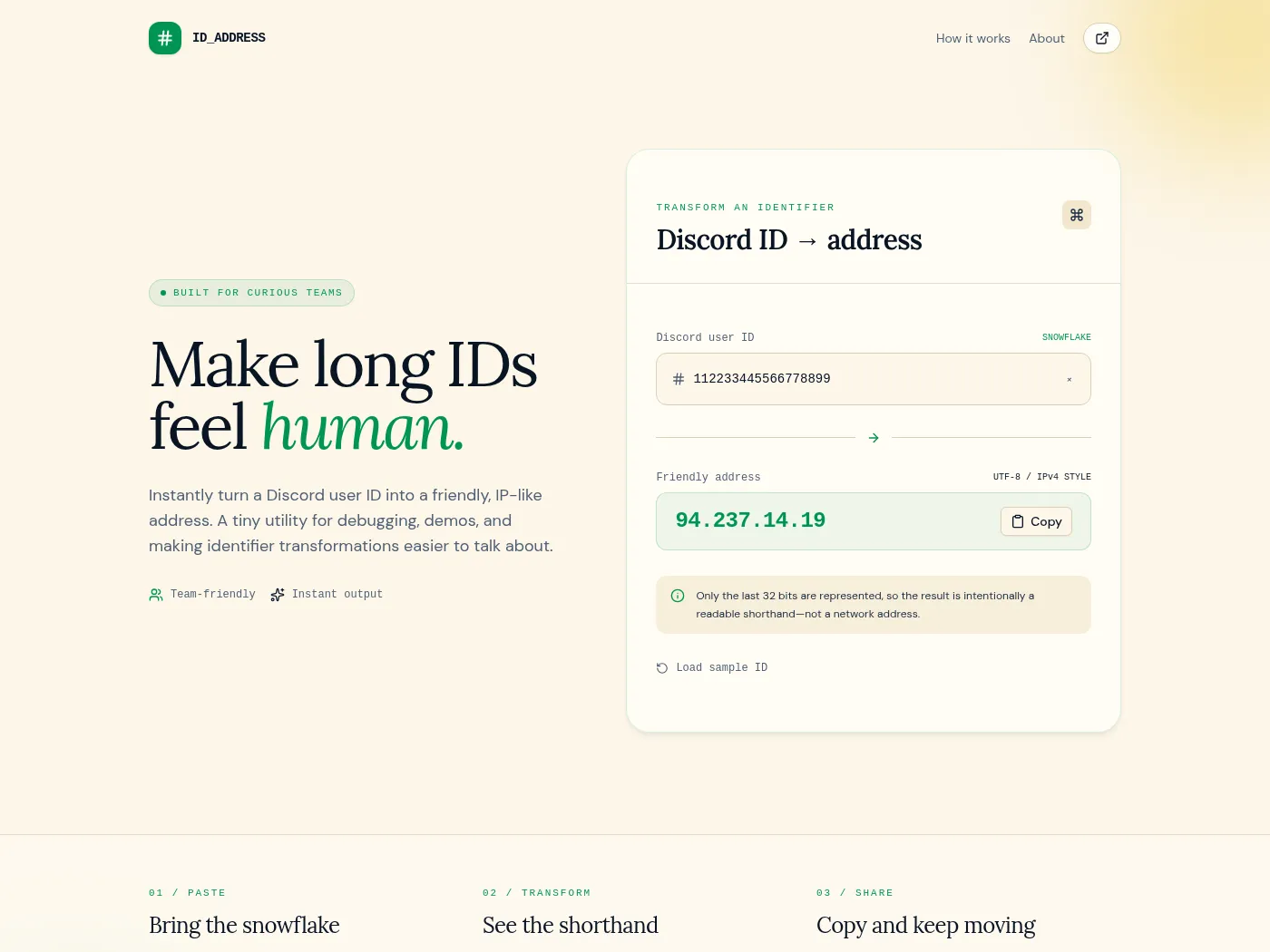 Discord ID Simplifier