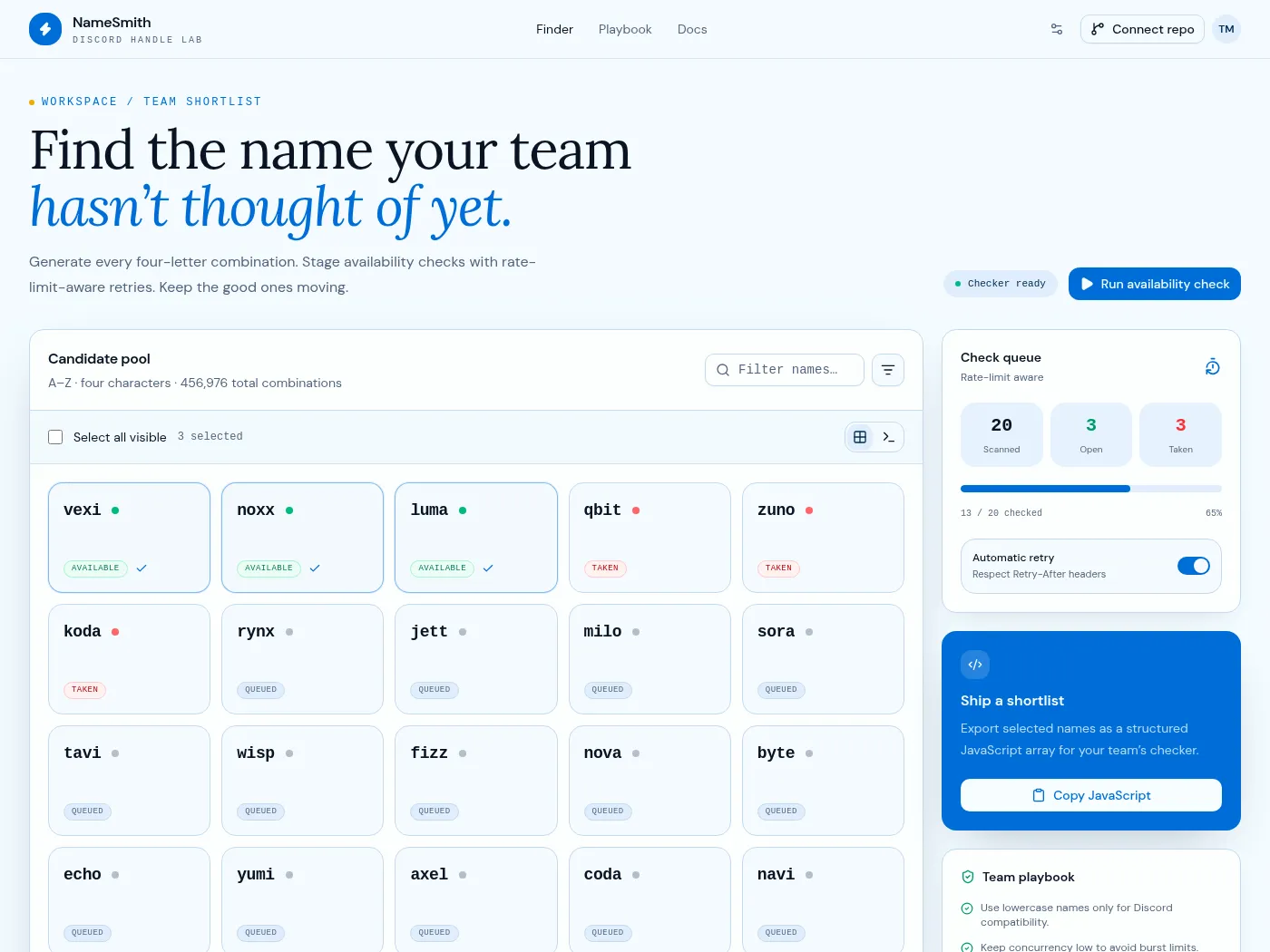 Discord Name Finder